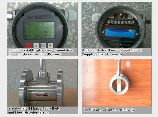 Vortex Gas Flow Meter Compressed Air Flow Meter LUGB-DN20 Air and Variable Area Gas Flow Meters